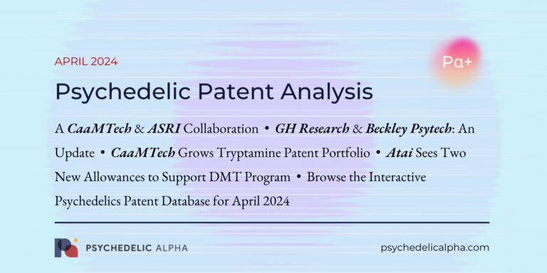 Pα+ Psychedelic Patent Analysis: April 2024 - Psychedelic Alpha